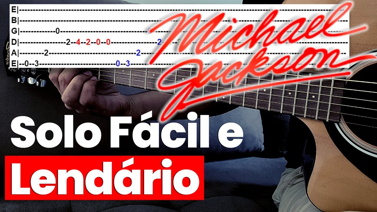 Como Tocar BEAT IT, Michael Jackson, Solo (RIFF) da Introdução No ...