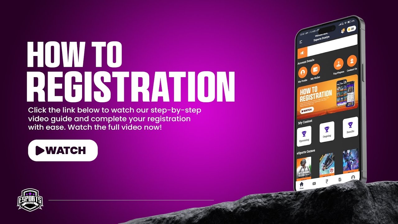 How to do Registration of Esports Duniya App #tournamentapp #esportsapp ...