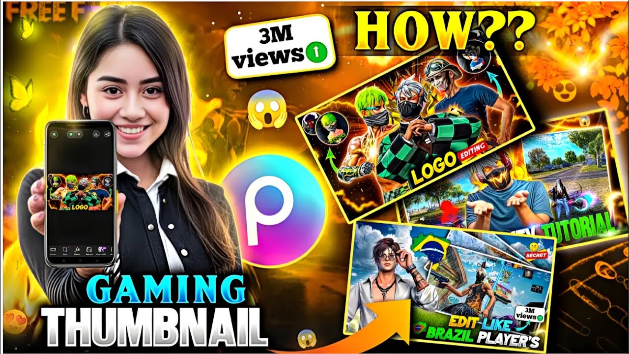 How To Make Free Fire THUMBNAIL Editing Tutorial In PicsArt 🔧|| - YouTube