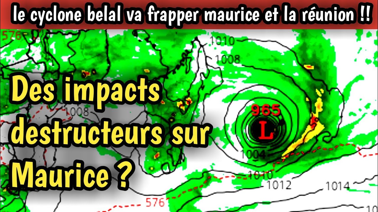 Impacts sévères du cyclone Belal les 15 et 16 janvier sur Maurice et la ...