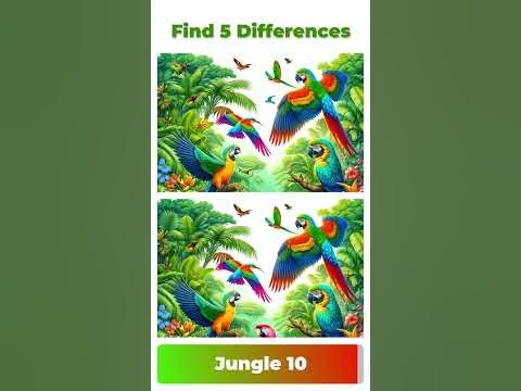 Jungle Adventure, Ep.10, Find 5 Differences. WhatTheQuiz – Brain ...