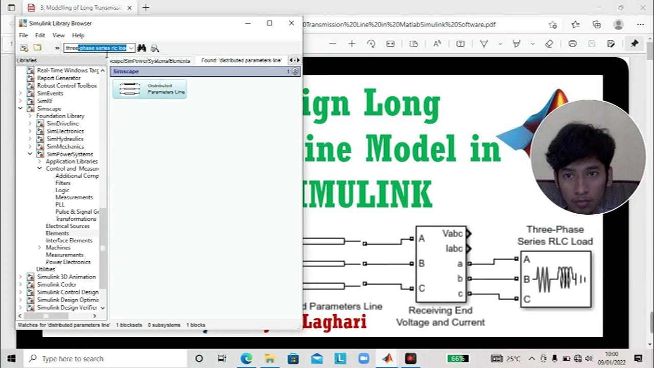 Design Long Transmission Line Model In Matlab Simulink - YouTube