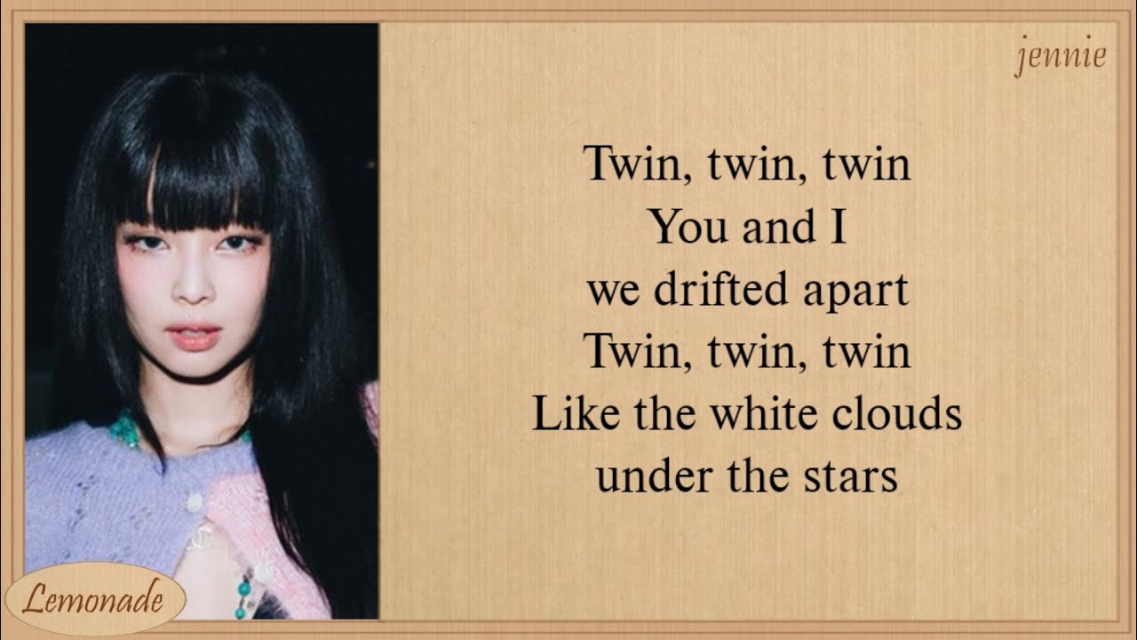 JENNIE twin Lyrics - YouTube