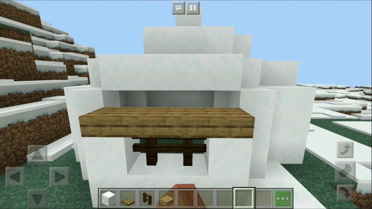 Minecraft pe,como fazer um iglu - YouTube