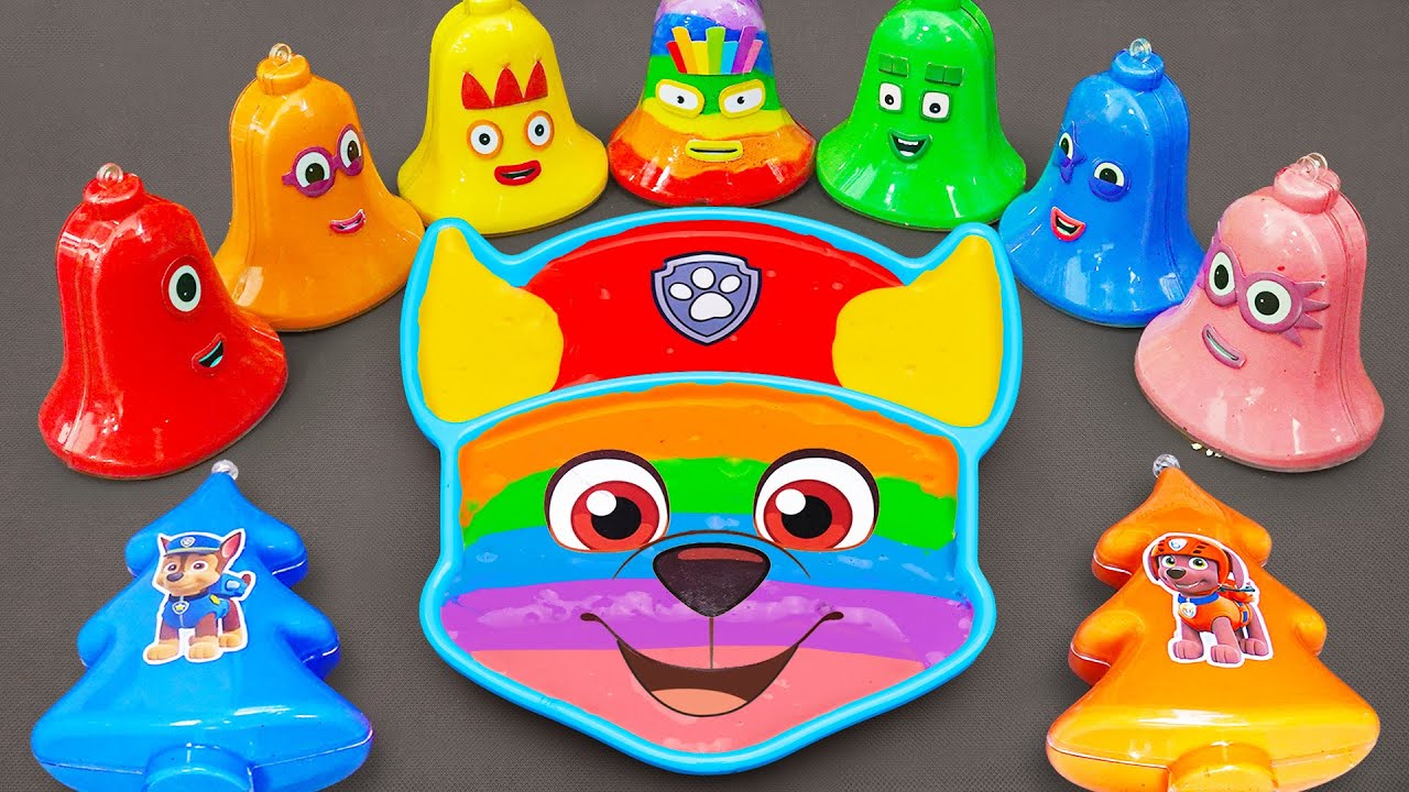 Rainbows SLIME 🌈 Looking Paw Patrol: Ryder, Chase, Marshall in Colorful ...