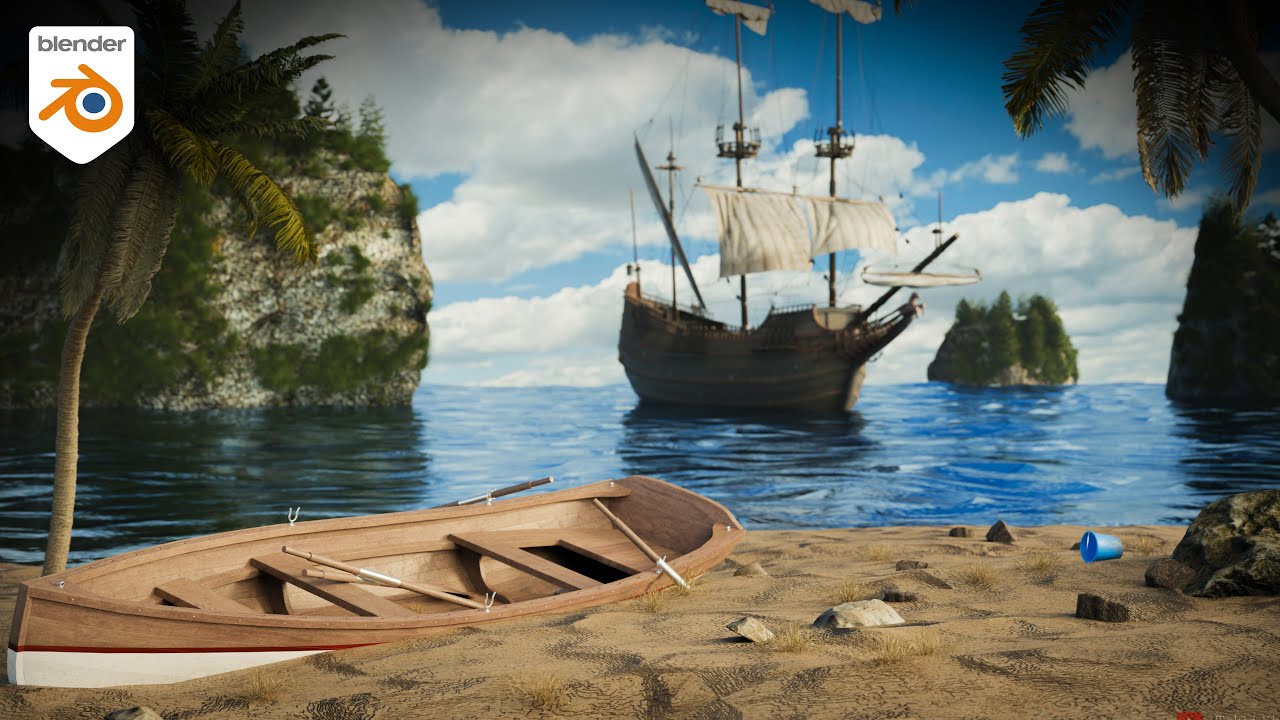 Creating a Stunning Photorealistic Beach Scene in Blender 4.1 - YouTube
