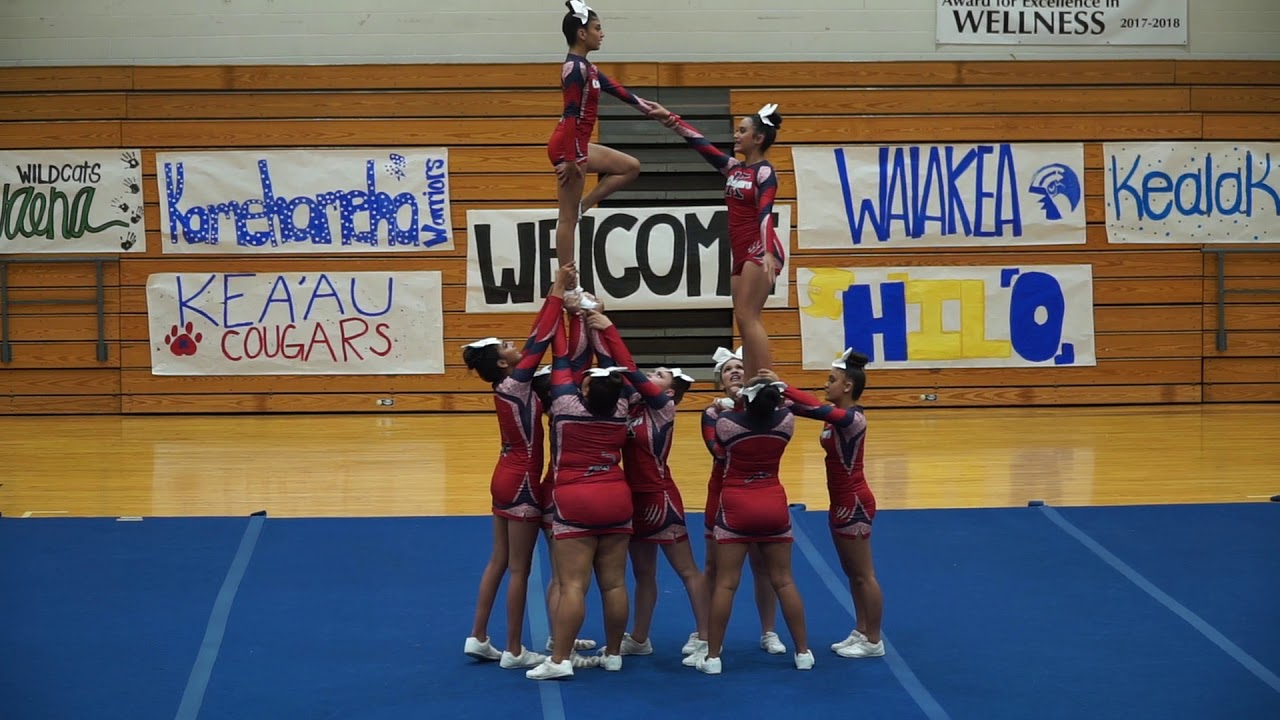 Keaau High Cheer 1st Competition 2019-2020 - YouTube