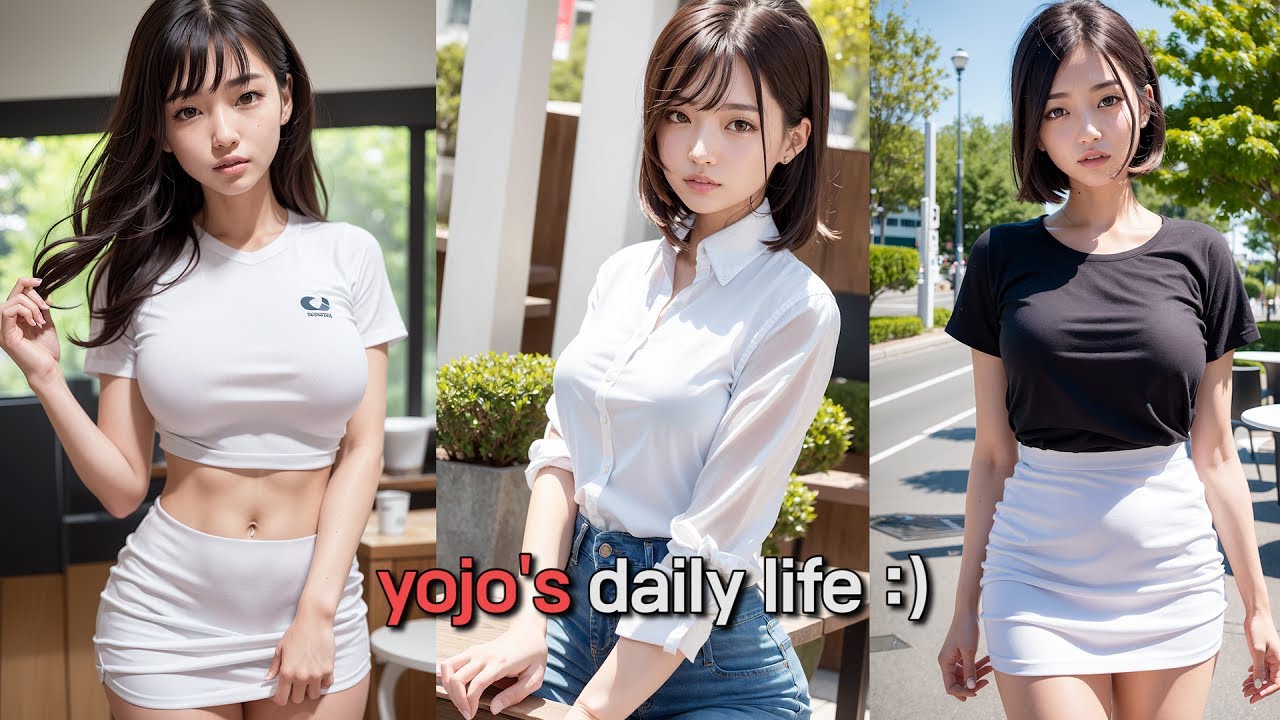 [4K] ai lookbook. Mini Skirt Lookbook. yojo의 하루 일상 vlog 룩북 ai art model - YouTube