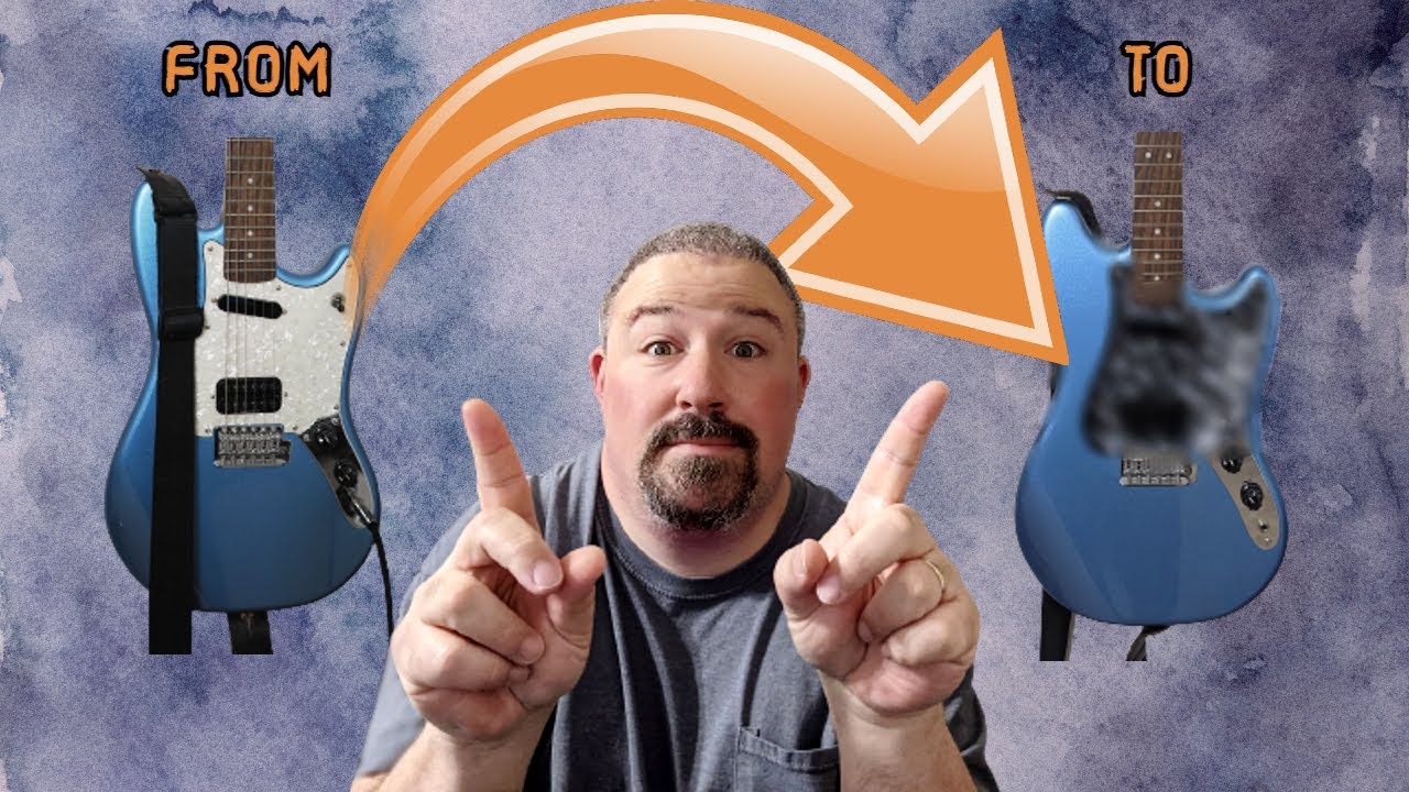 Customizing A Pickguard With Abstract Art - YouTube