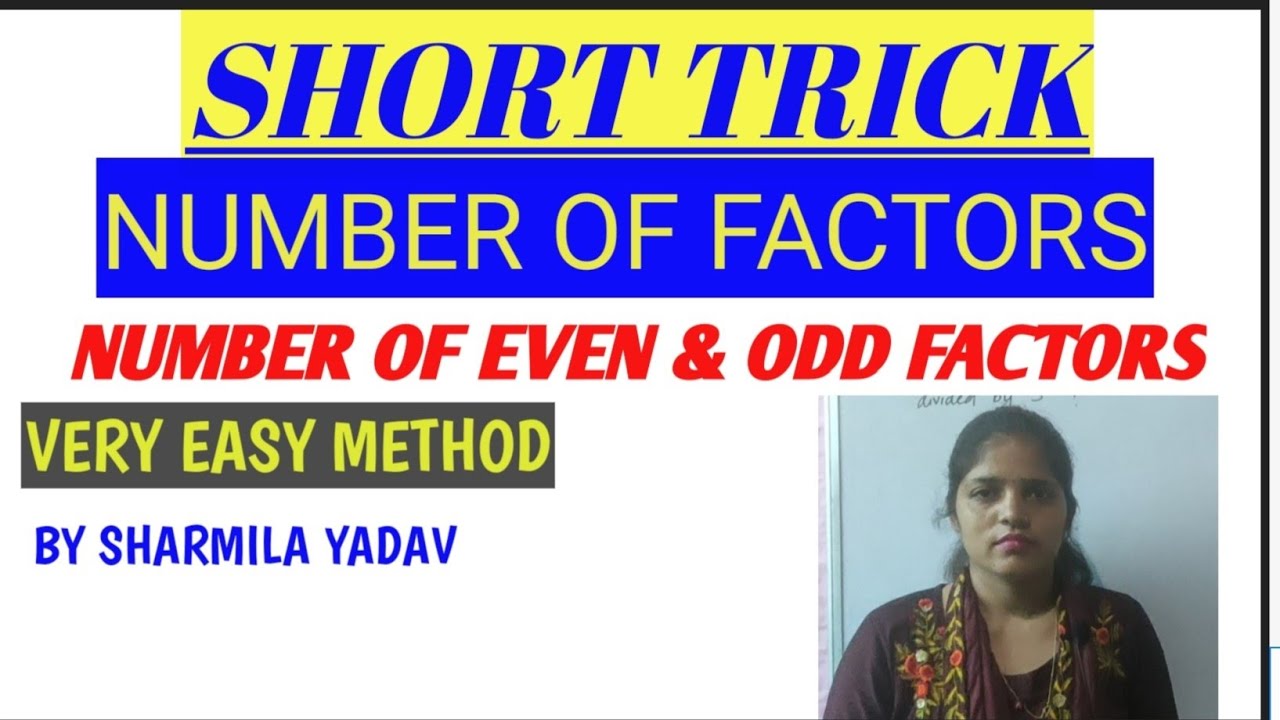 Short Trick Find Number Of Factors Of A Composite Number YouTube