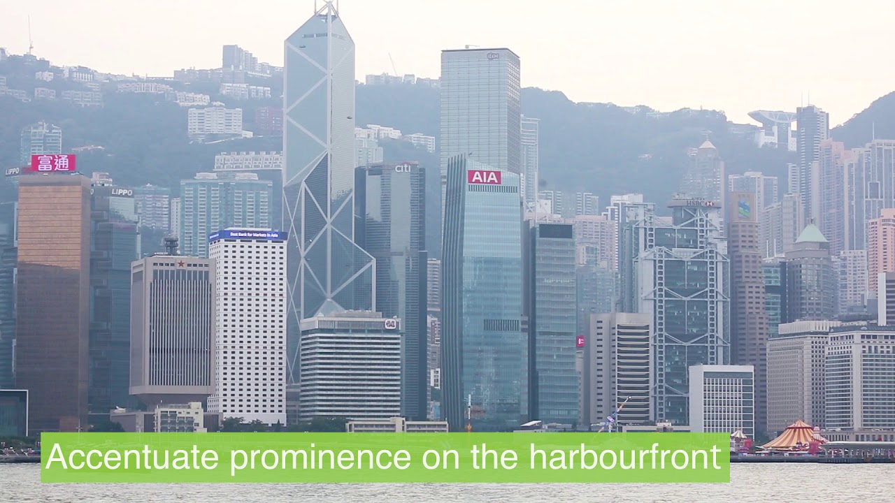 CCB Tower Rooftop Advertising Sign by Victoria Harbour, Hong Kong - YouTube
