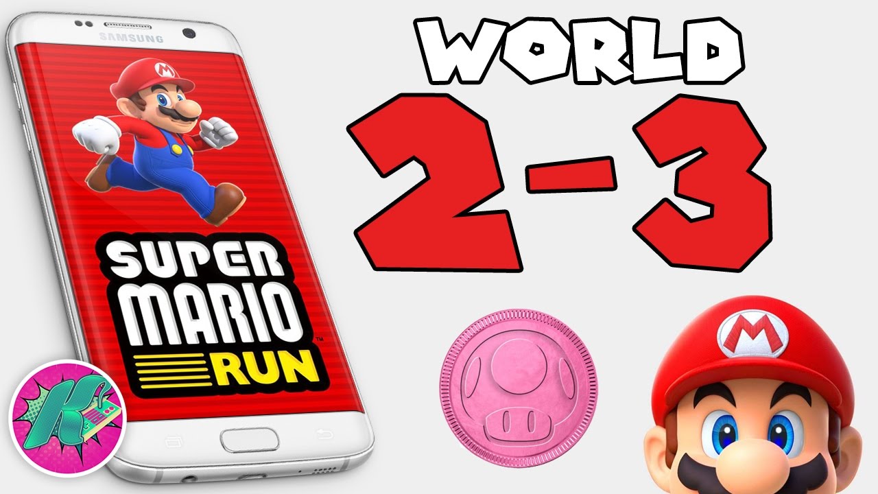 Super MARIO Run - World 2-3 - Pink Coins Walkthrough Gameplay - YouTube