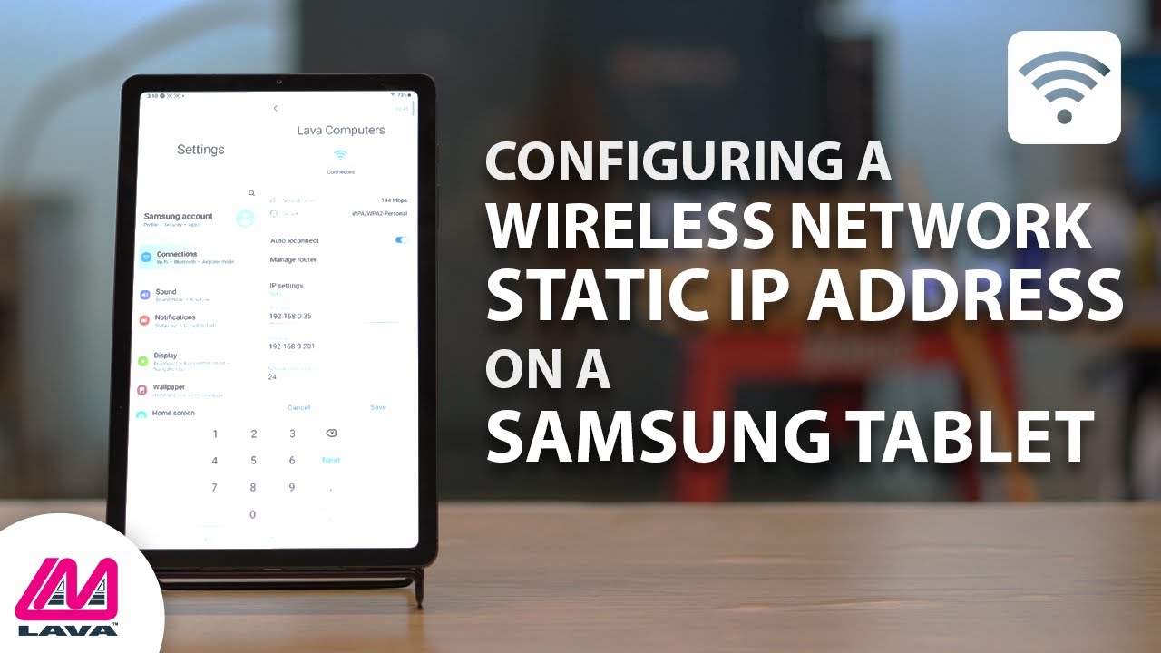 How to setup a wireless network static IP address on a Samsung device ...