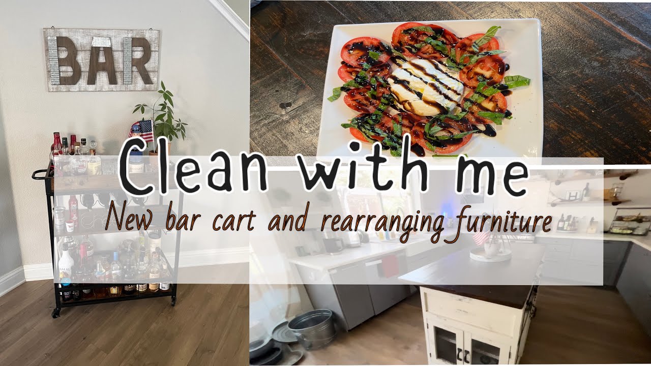 SUNDAY RESET// CLEAN WITH ME// NEW BAR CART AND CAPRESE SALAD! - YouTube