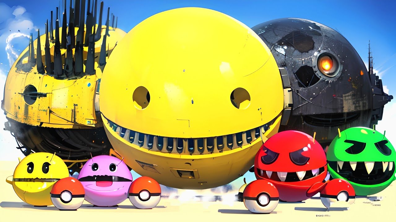 MS PACMAN & PACMAN VS TOW MONSTER PACMAN POKEMON BATTLE - YouTube