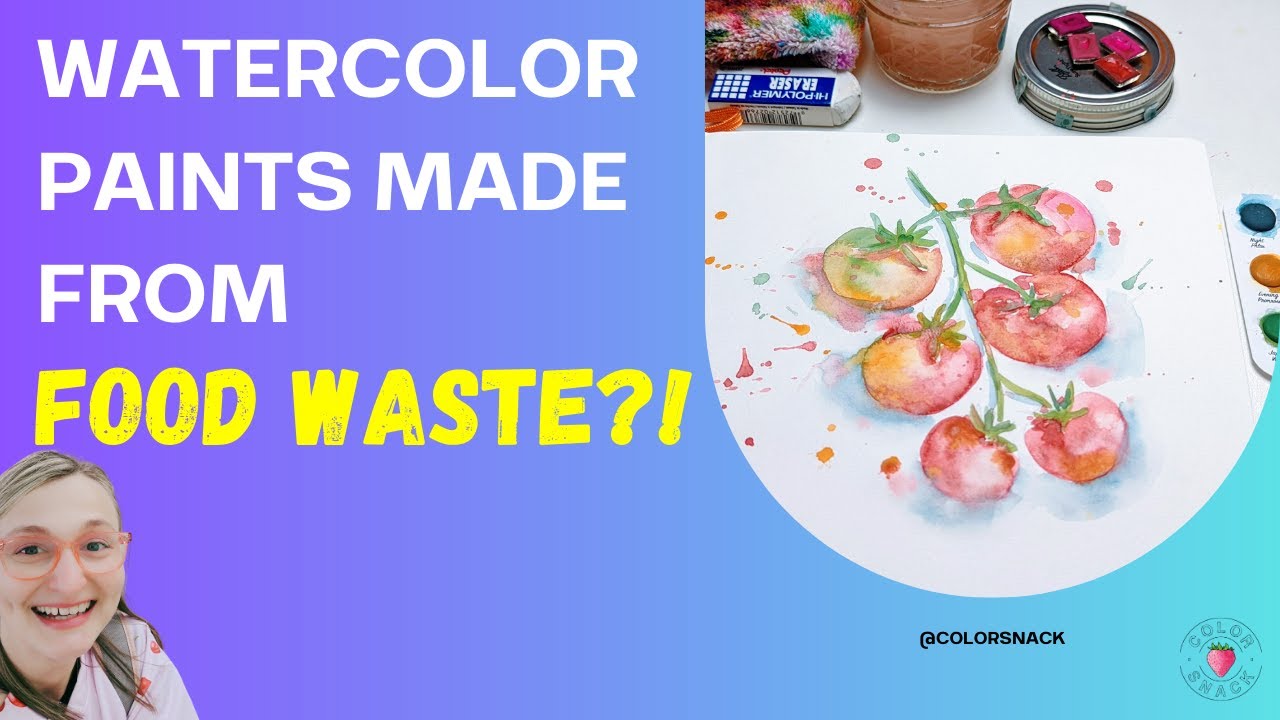 How I Paint Watercolor Food with Watercolor Paints Made from Food Waste ...