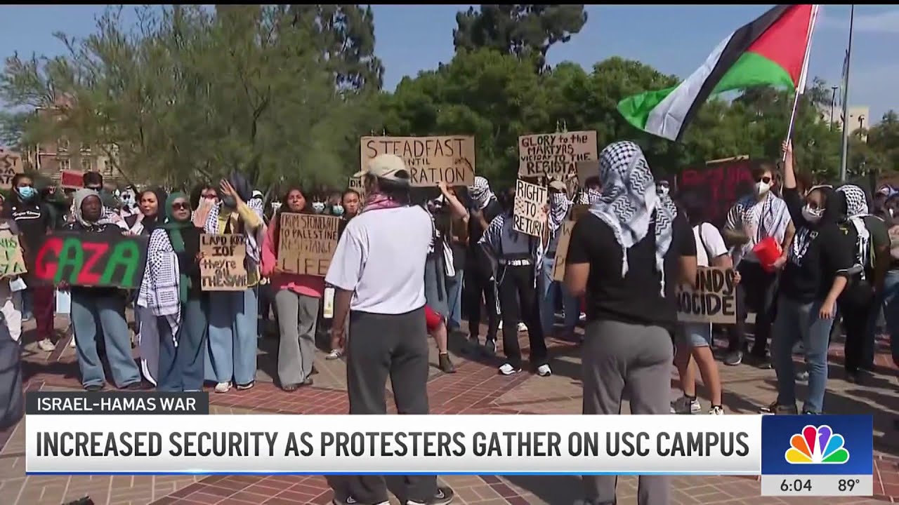 USC increases security amid student protests - YouTube