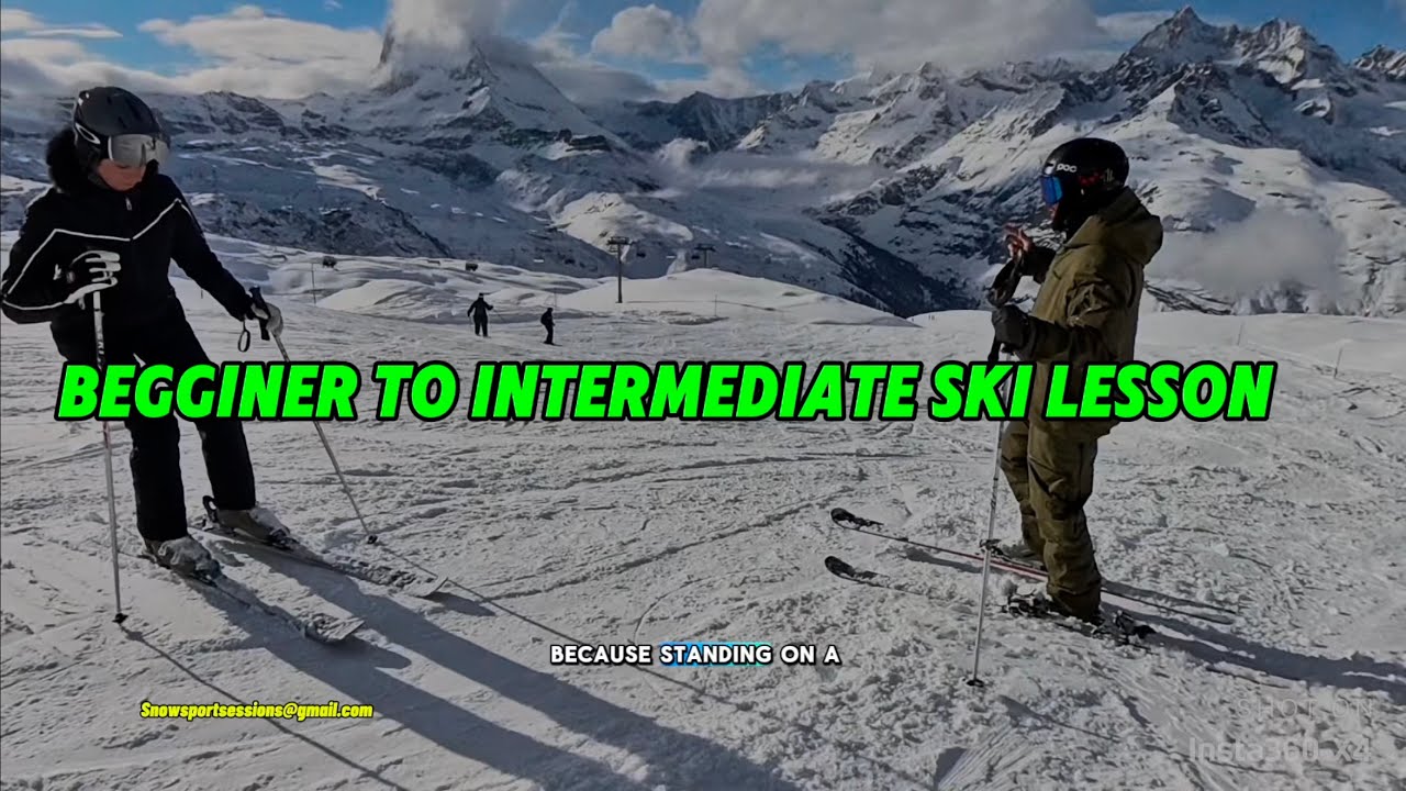 Beginner to intermediate ski lesson Zermatt Switzerland 🇨🇭 - YouTube