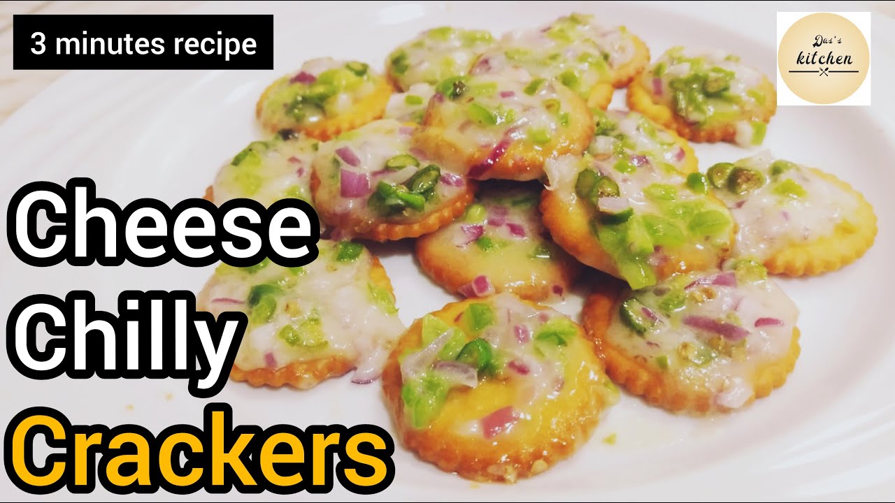 Chilly Cheese Crackers || chili cheese biscuits || 3 minutes recipe ...