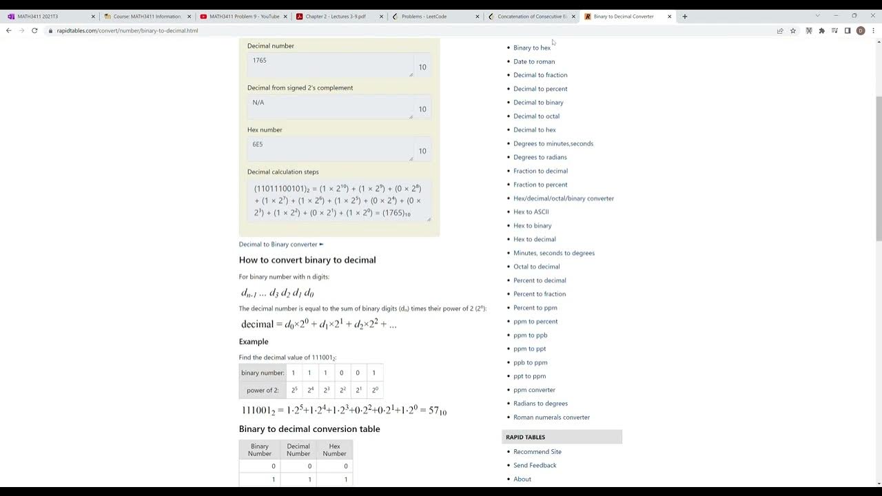 Leetcode Dairy - 1680. Concatenation of Consecutive Binary Numbers - YouTube