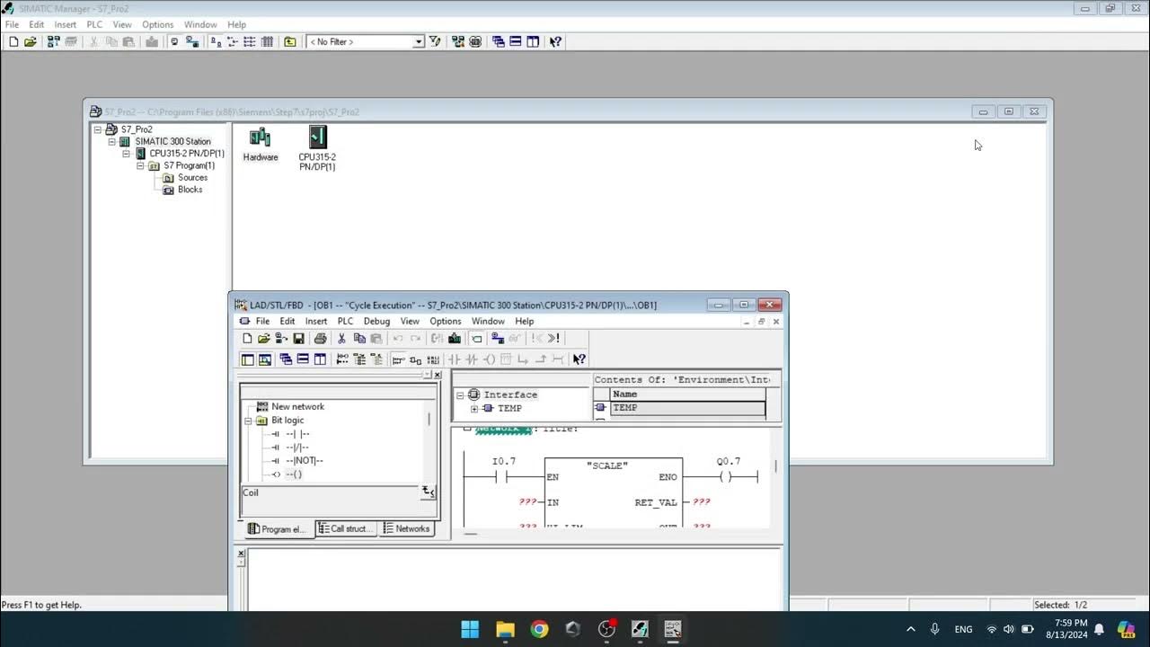 15 - Analog input | output scale using FC105 in PLC Simatic manager - YouTube