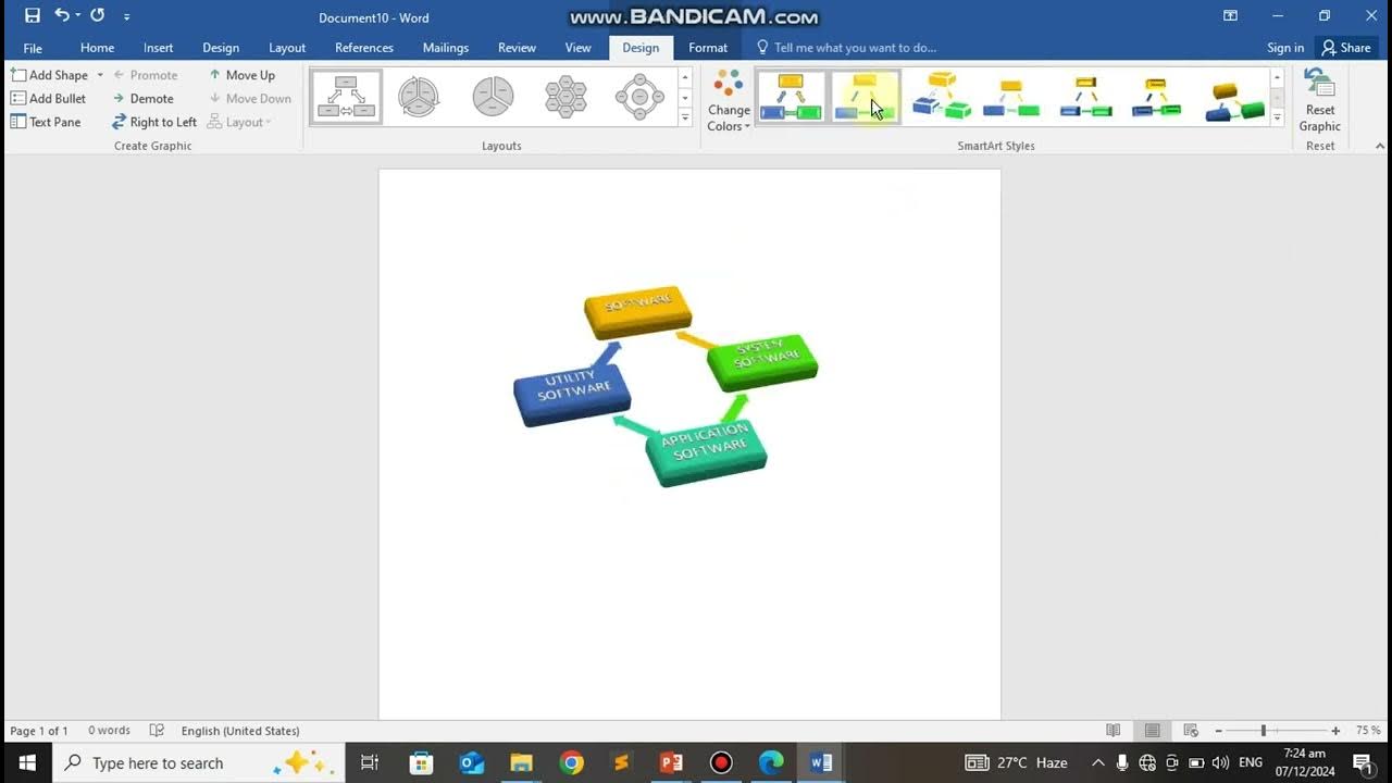 Insert a SmartArt graphic in word||How to Use SmartArt in MS Word ...