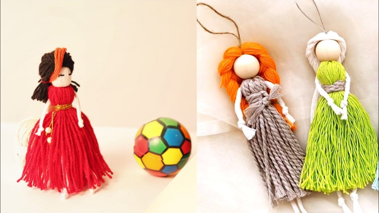 #woolendoll How to make yarn/woolen Doll at home | Easy Doll Making ...