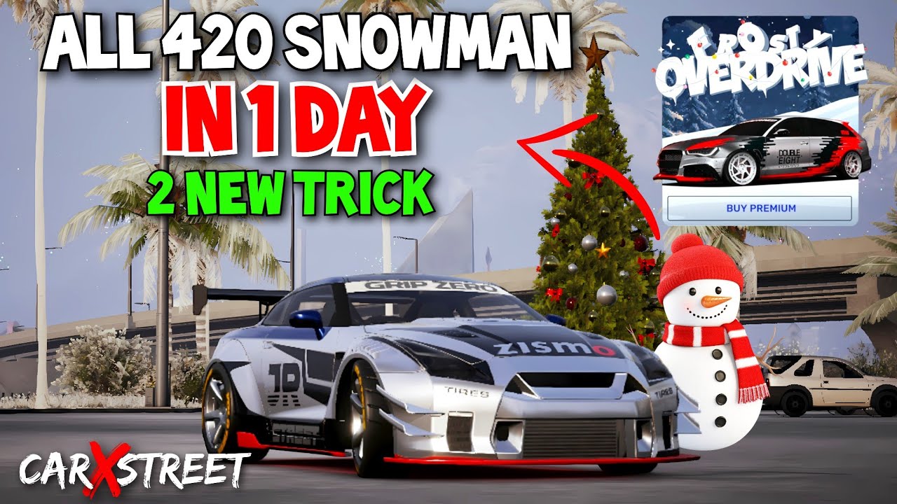 CarX Street All 420 Snowman Location EASY WAY | Frosty Overdrive 2 New ...