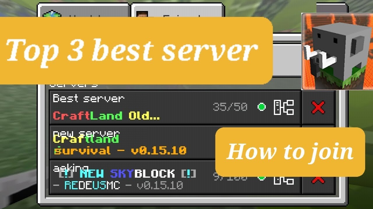 Top 3 best server in Craftsman | How to join Craftsman online ...