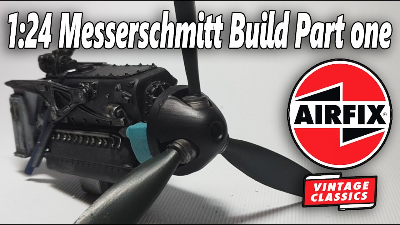 Airfix Vintage Classics 1:24 Bf109 Engine Build - YouTube