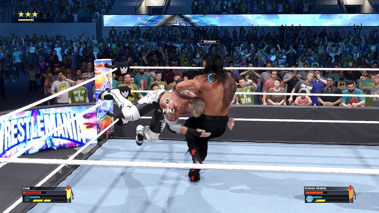 WWE 2K23 - Roman Reigns VS Edge - FULL MATCH | WWE WrestleMania ...