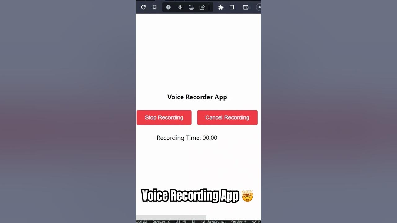 Voice Recording App In React🤓🧑‍💻 #coding #code #trending #shorts #css #html #viral #trending # ...