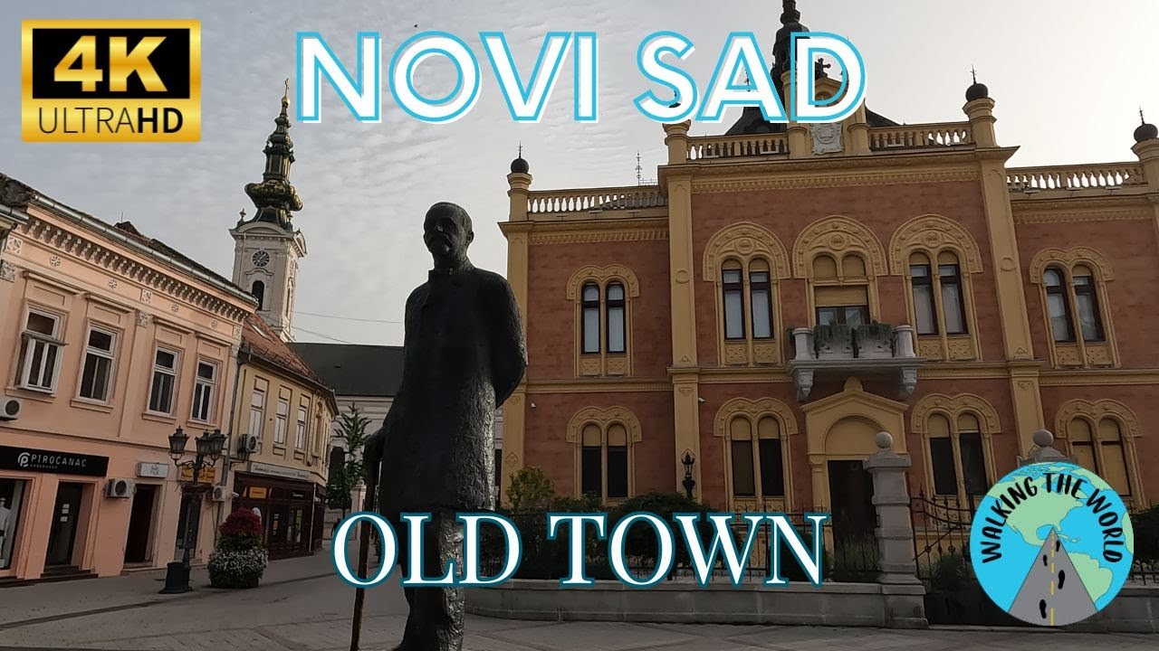 Novi Sad Old Town and Danube Park 4k walking tour video in June Early ...