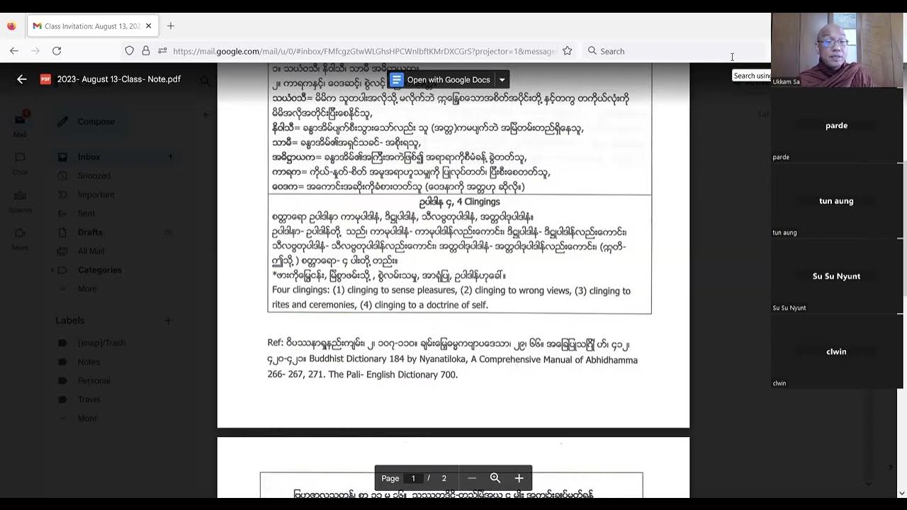 8-13- 2023 Ten Unwholesome Courses of Action Lecture # 15, Part 2 By Bhante Ukkamsa - YouTube