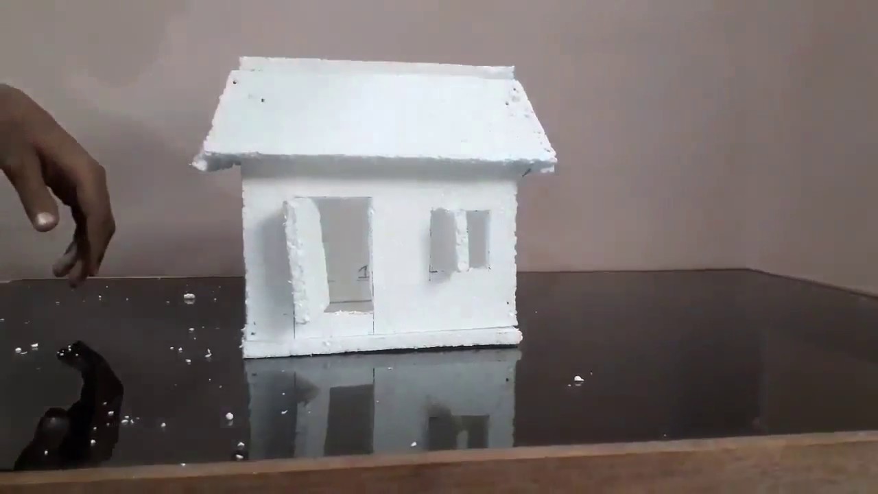 How to make thermocol small and easy model house 2020 - YouTube