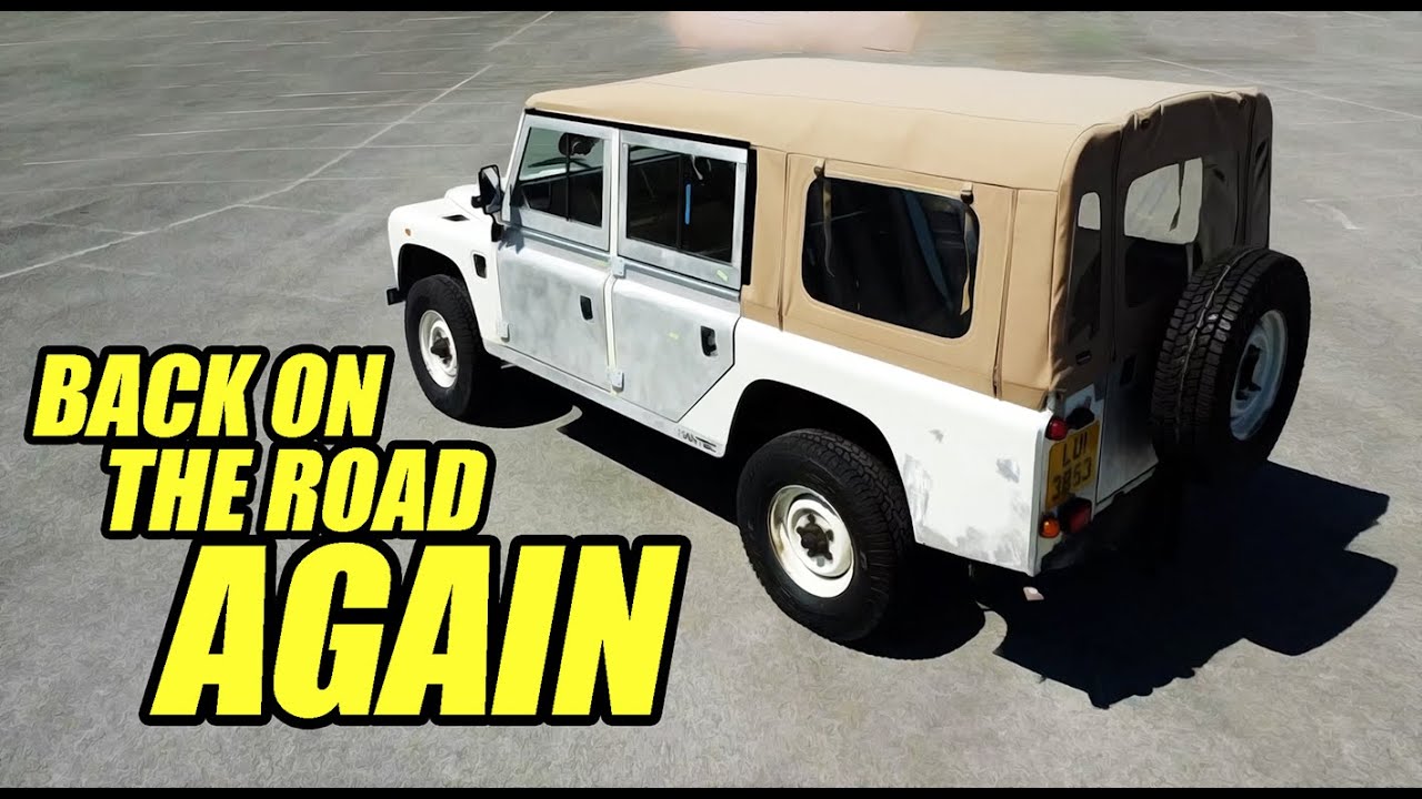 We finish the conversion and get the Defender back on the road. - YouTube