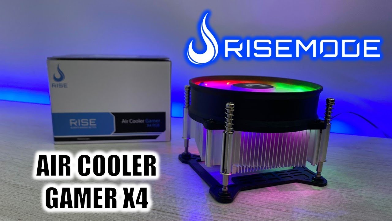 Cooler para Processador Gamer Rise Mode X4, LED Rainbow, Intel, 90mm ...