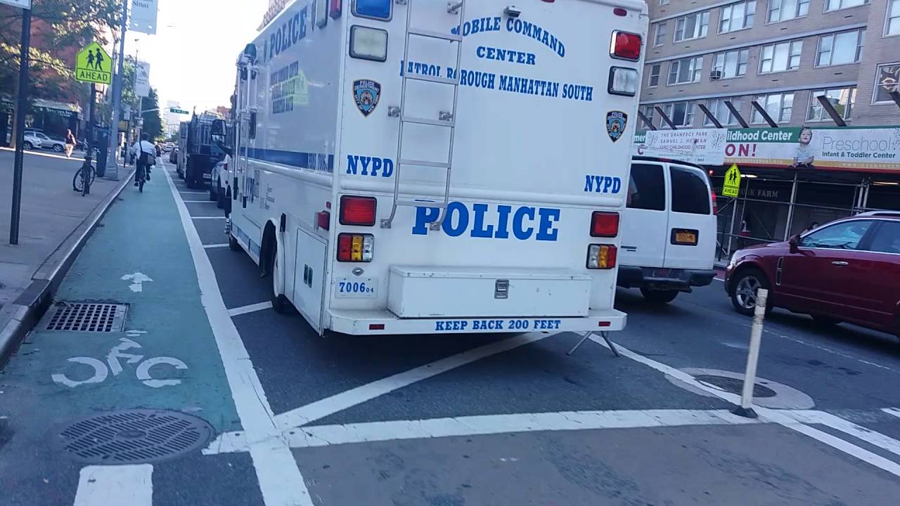 NYPD Mobile Command Center Belonging To Manhattan South Parked On 2nd ...