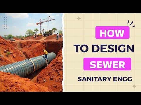 Design of sewer || wastewater engineering || By manning's formula ...