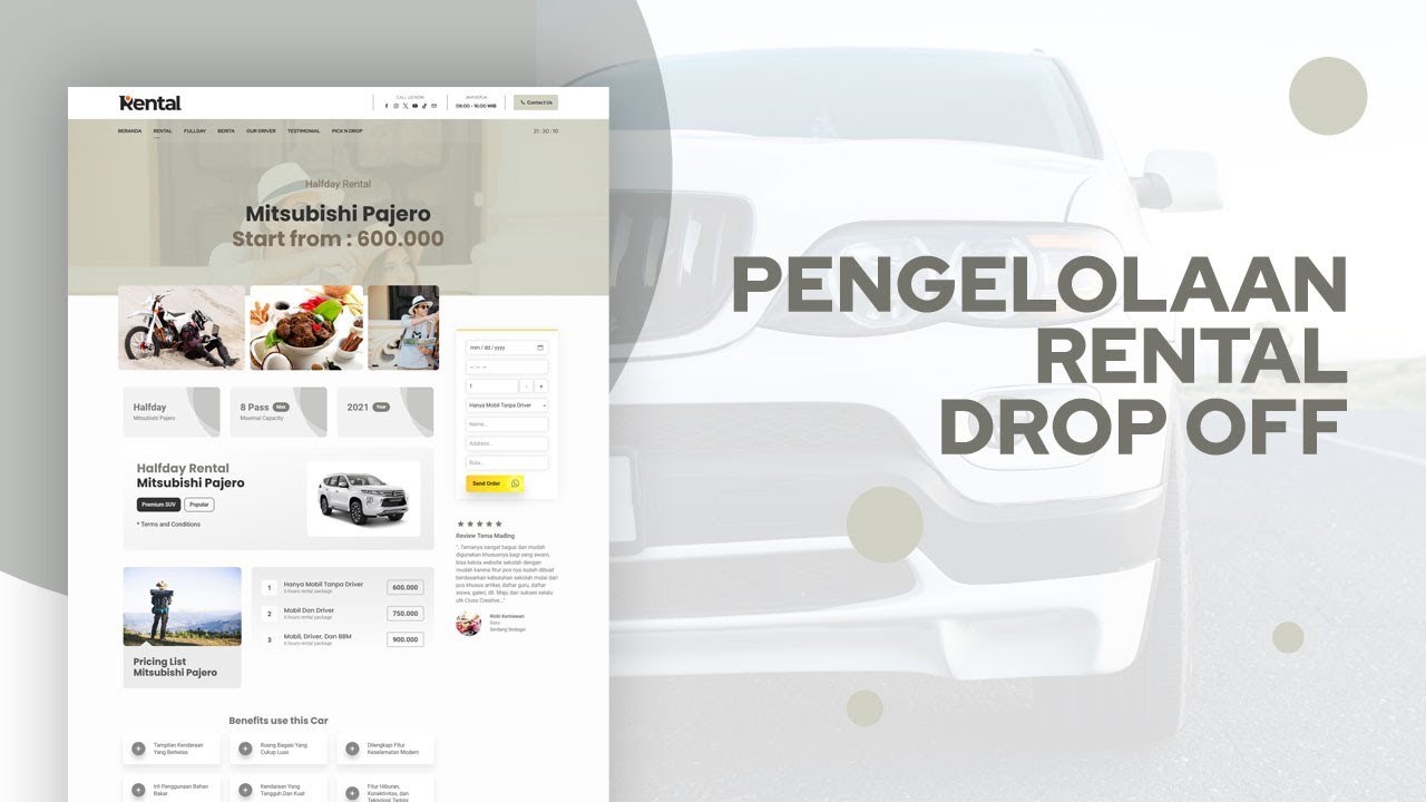 8 Pengelolaan Pos Rental Drop Off Tema Rental - YouTube
