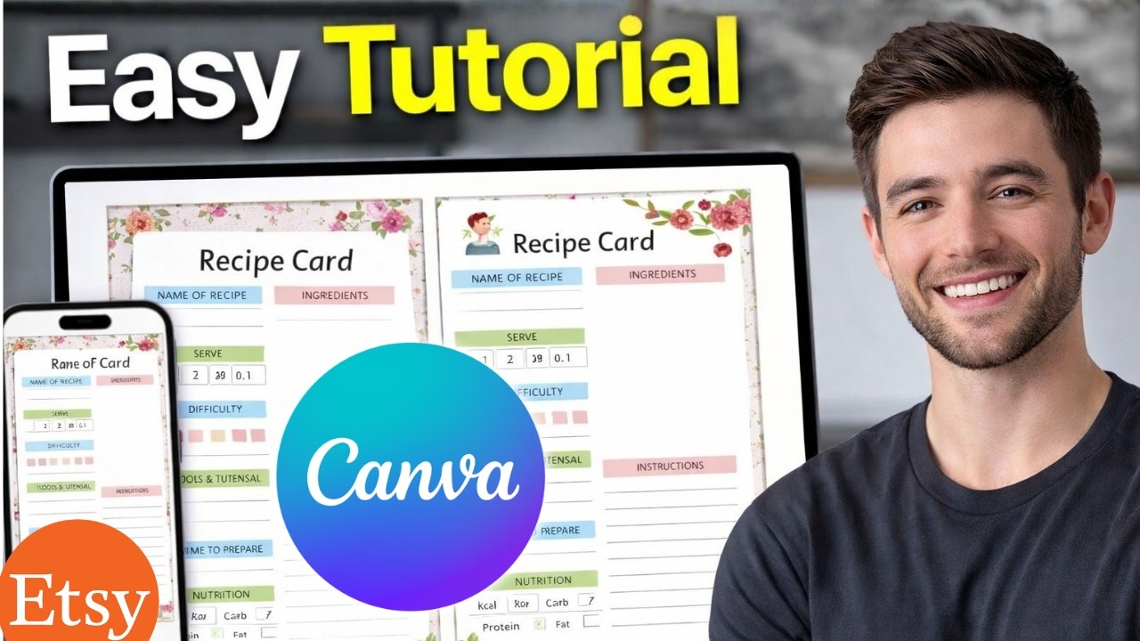 Create Stunning Recipe Cards to Sell on Etsy & Earn Passive Income $50K ...