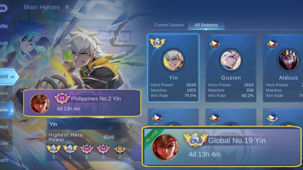 FINALLY GOT MY NEW TITLE ON YIN (Top Global) |MLBB - YouTube