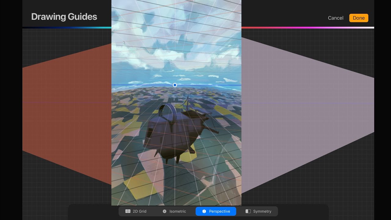 How I Study Landscape Perspective on Procreate (Process) - YouTube