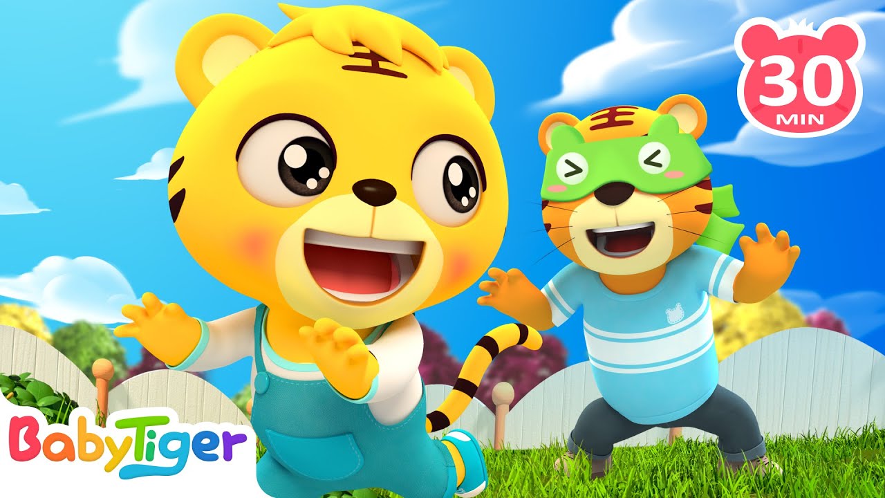 Peek A Boo | Can You Find The Little Tiger? | Animal Songs & Nursery ...