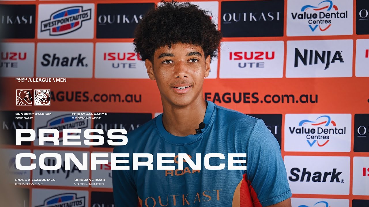 ALM R12 Press Conference: Lucas Herrington | Brisbane Roar vs Central ...