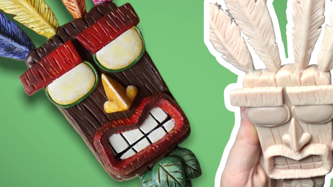 Crash Bandicoot Mask Clay