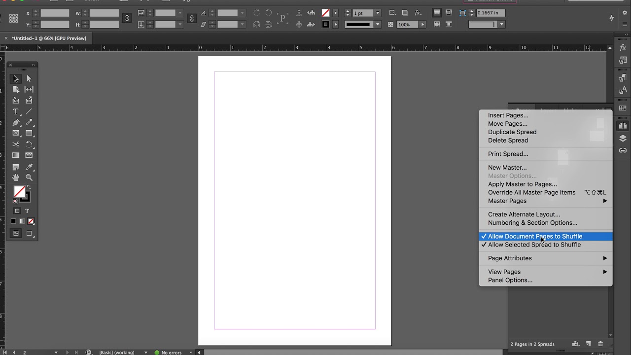 InDesign: Moving Facing Pages - YouTube