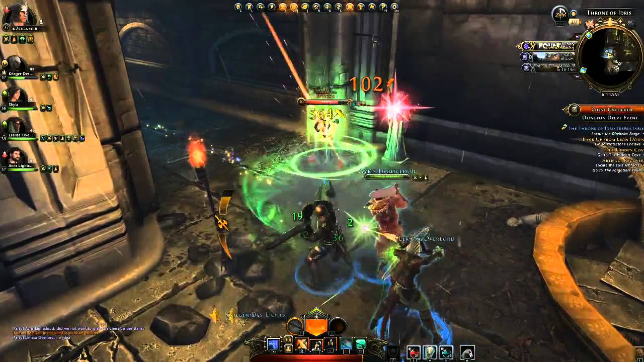 New years 2014 late night Neverwinter leveling, Throne of Idris quest ...