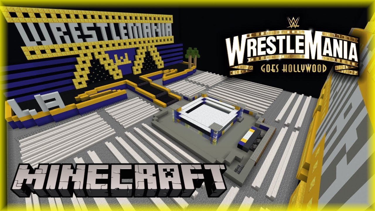 WWE WrestleMania 39 custom setup!! (Minecraft) - YouTube
