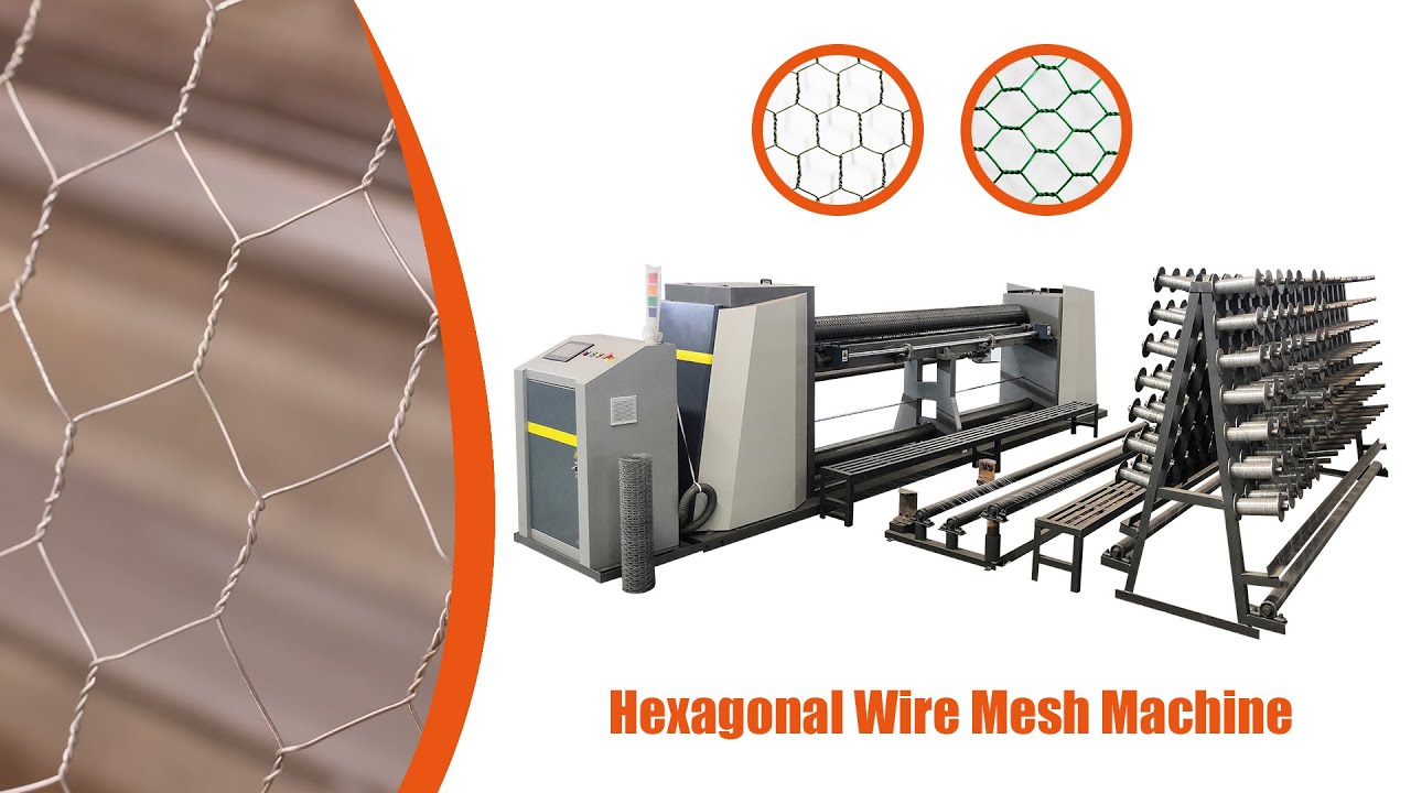 hexagonal wire mesh machine - YouTube